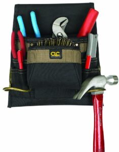 clc custom leathercraft 1823 nail and tool bag, poly, 8-pocket , blue