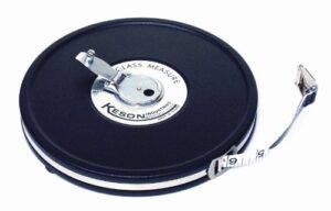 keson mc18m50 closed metal housing fiberglass measuring tape (graduations: ft., in., 1/8 & m, cm, 2mm), 15m/50-foot