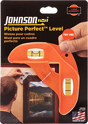 Johnson Level & Tool 118000 Picture Perfect Level, Orange, 1 Level