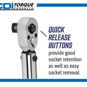 CDI 2503MFRPH Comfort Grip Dual Scale Micrometer Adjustable Click Style Torque Wrench - 1/2-Inch Drive - 30 to 250 ft. lb. Torque Range