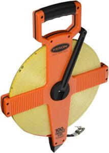 keson otr100mm open reel fiberglass tape measure reel (graduations: 5mm & 2mm), 100-meter