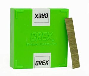 grex p6/15l 5/8 in. 23 ga. headless pins, galvanized, 10m/bx