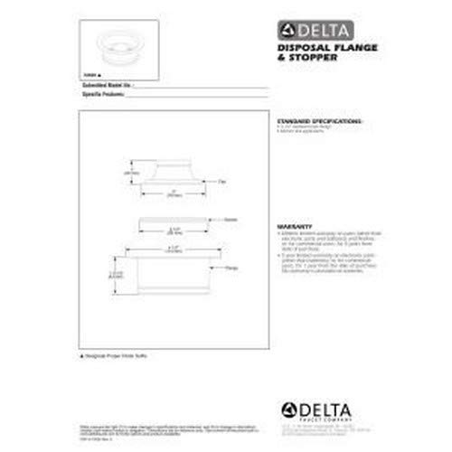 Delta Faucet 72030-SS Classic 4-1/2-Inch Sink Disposal And Flange Stopper, Stainless