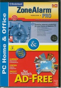 zone alarm pro vers. 3 & net nanny's ad-free combo