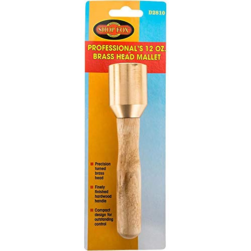 Shop Fox D2810 Brass Head Mallet, 12-Ounce