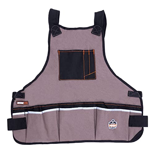 Ergodyne Arsenal 5700 Torso Length Work Tool Apron, 16-Pockets, Gray