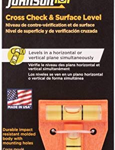 Johnson Level & Tool 125 Cross Check Level, Orange, 1 Level