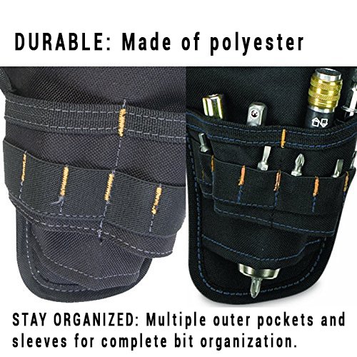 CLC Custom Leathercraft 5023 Deluxe Cordless Poly Drill Holster, Black