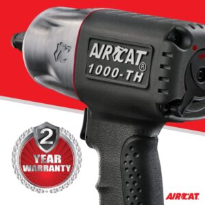 AIRCAT Pneumatic Tools 1000-TH: 1/2-Inch Composite Impact Wrench 1,000 ft-lbs - Standard Anvil