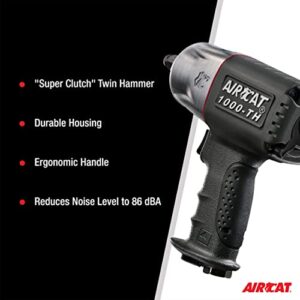 AIRCAT Pneumatic Tools 1000-TH: 1/2-Inch Composite Impact Wrench 1,000 ft-lbs - Standard Anvil