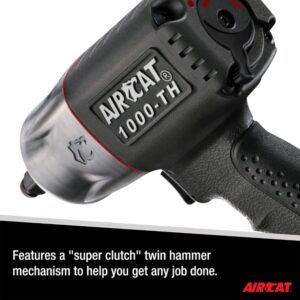 AIRCAT Pneumatic Tools 1000-TH: 1/2-Inch Composite Impact Wrench 1,000 ft-lbs - Standard Anvil