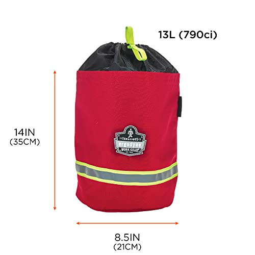 Ergodyne - 13081 Arsenal 5080L Fireman's SCBA Respirator Firefighter Mask Bag for air pack with Fleece Lining Red