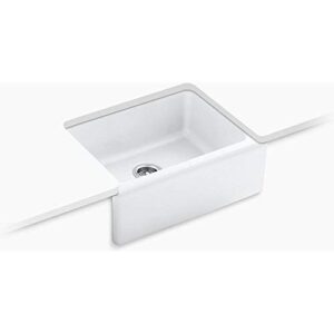 KOHLER K-6573-5U-0 Alcott Apron-Front, Undercounter Kitchen Sink, White