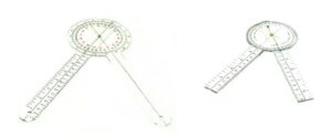 12" & 8" protractor goniometer set by ams