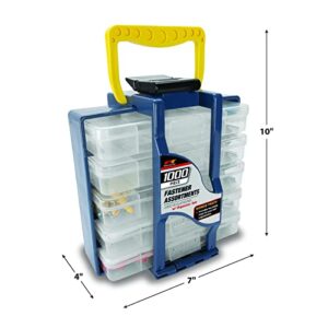 Performance Tool W5199 Organizer Tote with 1,000pc Home Fastener Assortments