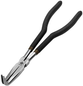 performance tool w1046 11-inch long reach 90-degree bent long nose pliers