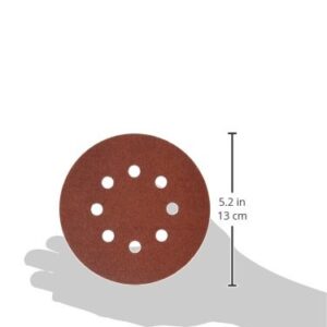 Gator 5" Random Orbit Hook & Loop Red Resin Aluminum Oxide Sanding Discs, 8-Hole, 120 Grit, 50 Pack