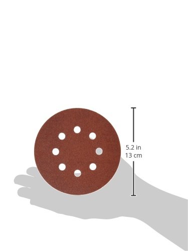 Gator 5" Random Orbit Hook & Loop Red Resin Aluminum Oxide Sanding Discs, 8-Hole, 120 Grit, 50 Pack