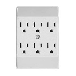 eaton 1146w-sp 15-amp 125-volts six outlet tap duplex receptacle, white