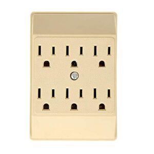 eaton 1146v-sp 15-amp 125-volts six outlet tap duplex receptacle, ivory