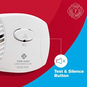 First Alert CO605 Plug-In Carbon Monoxide Detector with Battery Backup , White