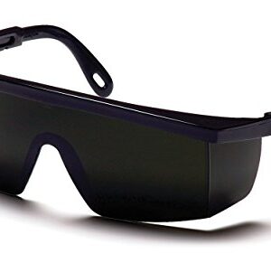 Pyramex Integra Safety Eyewear, 5.0 Ir Filter Lens With Black Frame