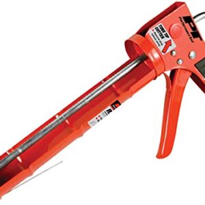 Performance Tool W54250 Ratcheting Caulk Gun with Built-In Nozzle Cutter for Easy Material Application