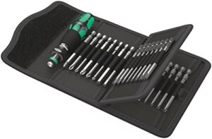 wera - 5059297001 kraftform kompakt 62 bitholding screwdriver and pouch set, 33-pieces