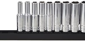 GEARWRENCH 10 Pc. 1/4" Drive 6 Pt. Deep Socket Set, SAE - 80305