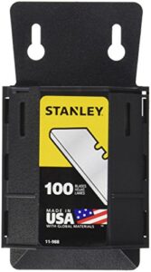 stanley 11-988 safety/carton round point utility blades with dispenser,pack of 100(pack of 100)