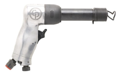 Chicago Pneumatic CP714 - Air Hammer, Welding Equipment Tool, Construction, 0.401 Inch (10.2mm), Round Shank, Pistol Handel, Stroke 3.15 in / 80 mm, Bore Diameter 0.55 in/14 mm - 2000 Blow Per Minute