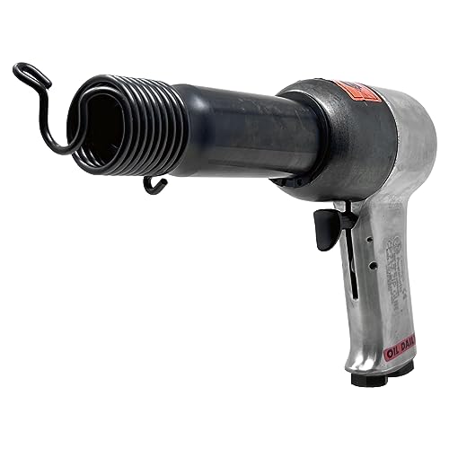 Chicago Pneumatic CP717 - Air Hammer, Welding Equipment Tool, Construction, Heavy Duty, 0.498 Inch (12.7mm), Round Shank, Stroke 2.68 in / 68 mm, Bore Diameter 0.75 in / 19 mm - 1800 Blow Per Minute