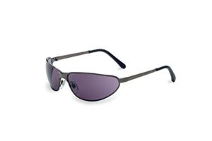 uvex by honeywell gray safety glasses, scratch-resistant, wraparound, gun metal (s2451)