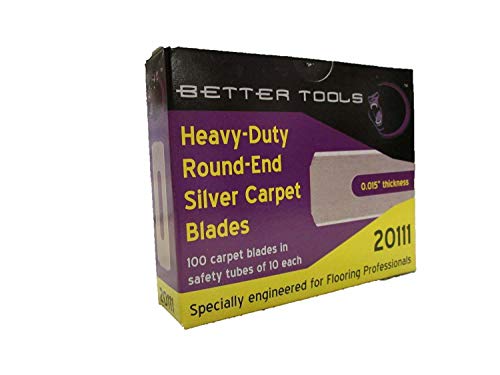 Better Tools - .015" Silver Carpet Blade - Round End (100 blades/box)