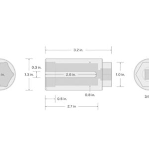 TEKTON 3/8 Inch Drive x 7/8 Inch 6-Point Oxygen Sensor Socket | 4929