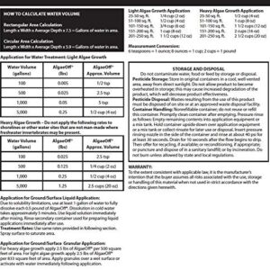 CrystalClear AlgaeOff Pond Algae Control Treatment, for Cleaner & Clearer Pond Water, EPA Registered Algaecide Treatment, Safe for Use in Ponds Containing Fish and Plants, Treats 1000 sq, 2.5 lbs