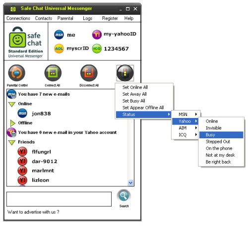 Safe Chat Universal Messenger with Parental Controls