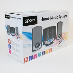 GPX HM3817DTBK Home Music System with Remote and AM/FM Radio black