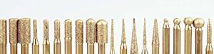 SE 30-Piece Set of Titanium-Coated Diamond Burrs, Grits 120-150 - 82331TF