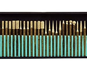 SE 30-Piece Set of Titanium-Coated Diamond Burrs, Grits 120-150 - 82331TF