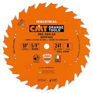 cmt 201.024.10 industrial ripping saw blade, 10-inch. x 24 teeth ftg grind with 5/8-inch. bore, ptfe coating