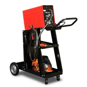 mig tig plasma cutter arc welding cart with tank storage