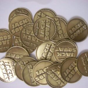 25 Jack Squat Geocoins Geotokens