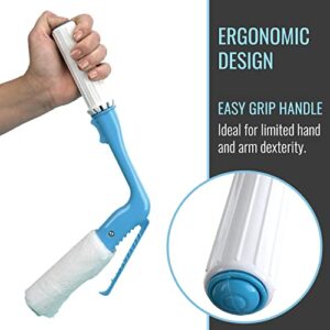 SP Ableware Maddak Toilet Aid Tools, Self Wipe Bathroom Toileting Aid, Long Reach Comfort Wipe, Reach 9.75 Inches, Autoclavable