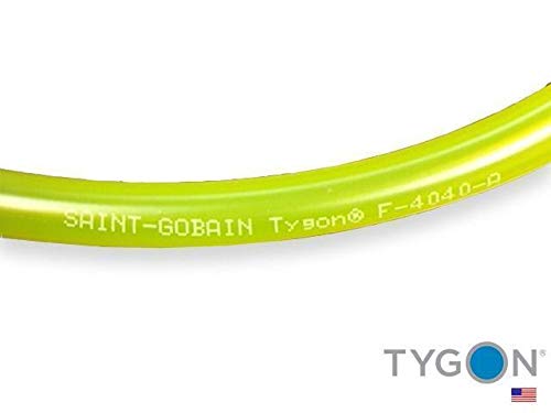 Tygon F-4040-A PVC Fuel And Lubricant Tubing, 3/32" ID, 3/16" OD, 3/64" Wall, 50' Length, Yellow