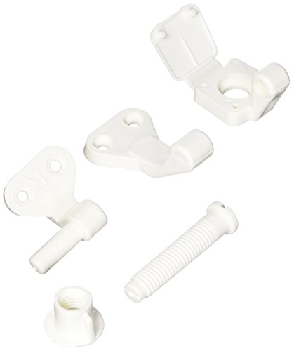 Danco 88018 Replacement Toilet Seat Hinges for Toilet Seats/Lids, White, set of 2