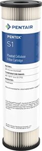 pentair pentek s1 sediment water filter, 10-inch, under sink pleated cellulose filter cartridge, 10" x 2.5", 20 micron