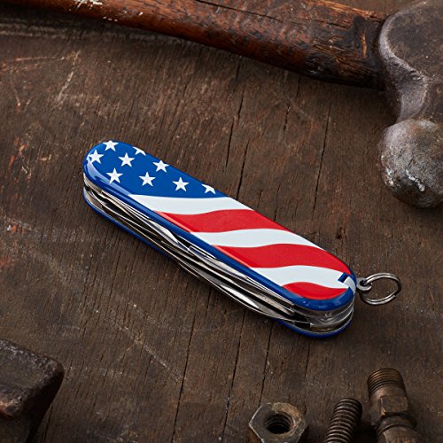 Victorinox Swiss Army Supertinker Medium Pocket Knife US Flag 91 mm