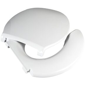 Big John Toilet Seat 2445263-3W Open Front with Cover Bariatric Toilet Seat, White