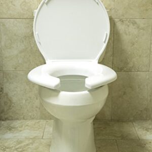 Big John Toilet Seat 2445263-3W Open Front with Cover Bariatric Toilet Seat, White